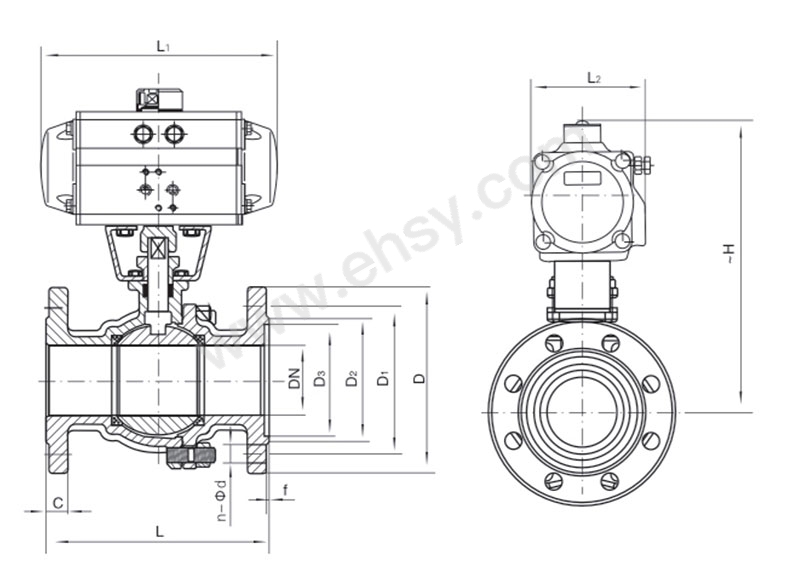 风雷 气动球阀，Q641F-16C DN20双作用，材质WCB，不含三联件【多少钱 规格参数 图片 采购】-西域