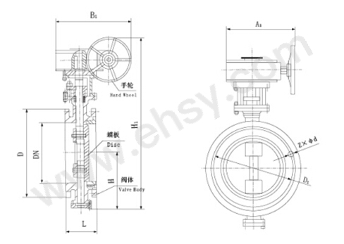 远大阀门碳钢涡轮式法兰蝶阀，D343X-10C，DN200【多少钱 规格参数 图片 采购】-西域