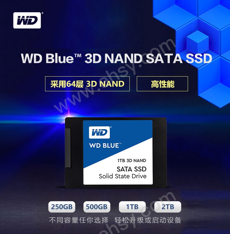 西部数据/WD 固态硬盘，WDS100T3BOA 1TB SATA3.0接口 SSD Blue系列-3D进阶高速读写版 售卖规格：1个【多少钱 ...