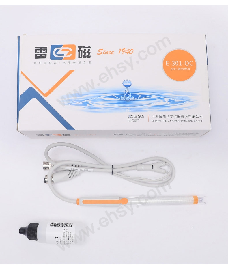 雷磁 pH三复合电极，E-301-QC【多少钱 规格参数 图片 采购】-西域