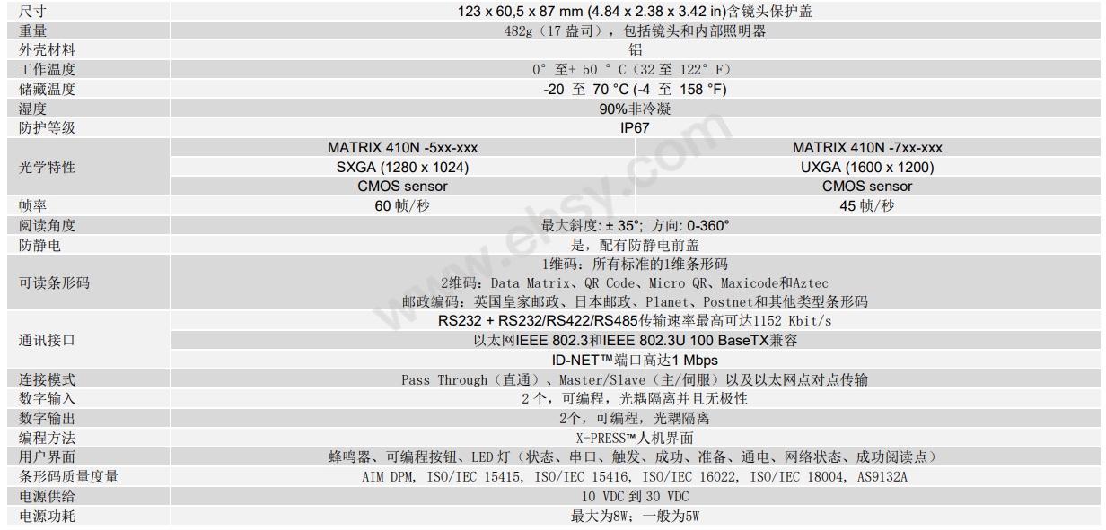 得利捷/DATALOGIC 固定式扫描器，MATRIX 410N 700-010 含主机+LNS-1150+CBX100+CAB-DS05-S+CAB-ETH-M05+LT-010 售卖规格 ...