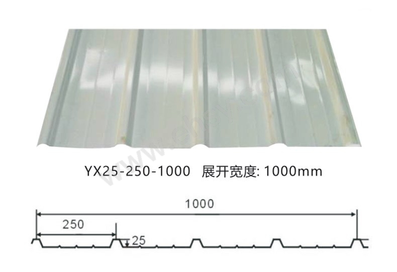 Hardwee 彩钢板，金属板屋面板系列，型号： YX25-250-1000，板厚(mm)：0.6，颜色：灰白，每米价【多少钱 规格参数 图片 ...