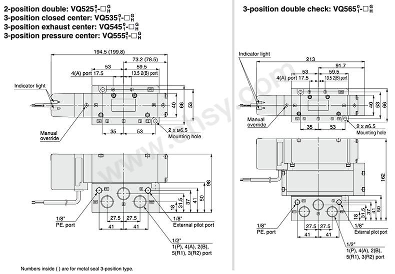 SMC VQ5000系列，底板配管型，插入式/插头引线式:单体单元，插入式，VQ5201-51-04【多少钱 规格参数 图片 采购】-西域