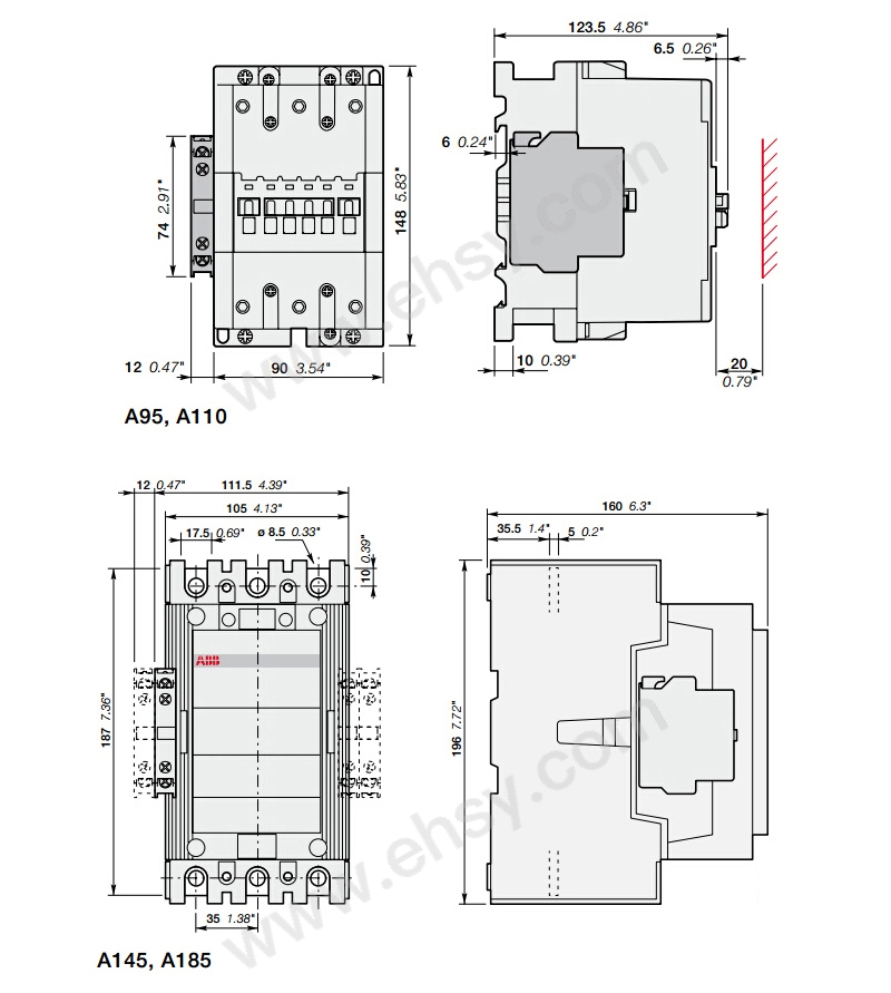 ABB 接触器，A95-30-11（AC220-230V50HZ/AC230-240V60HZ）【多少钱 规格参数 图片 采购】-西域