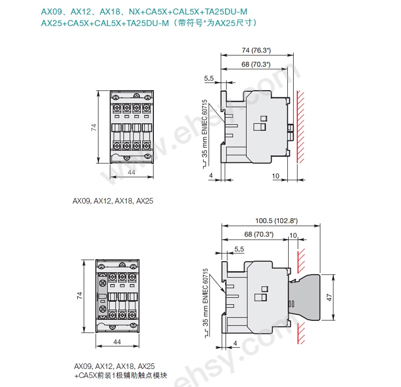 ABB 接触器，AX18-30-10（AC220-230V50HZ/AC230-240V60HZ）【多少钱 规格参数 图片 采购】-西域