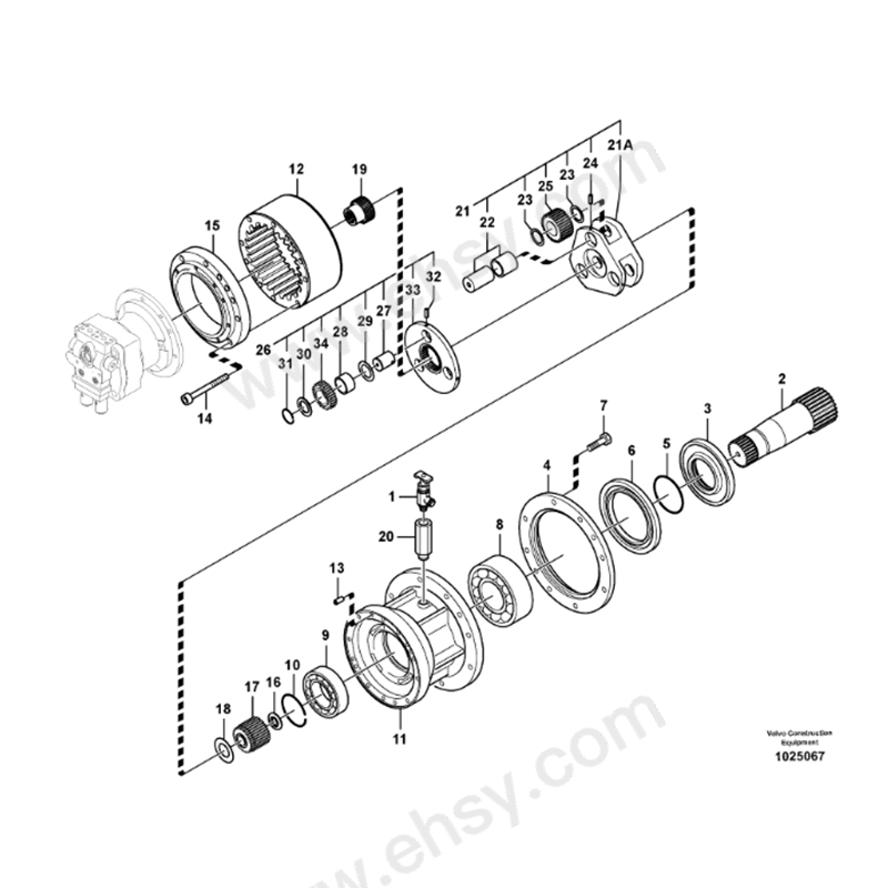 沃尔沃 EC460回转减速箱总成，14541030【多少钱 规格参数 图片 采购】-西域