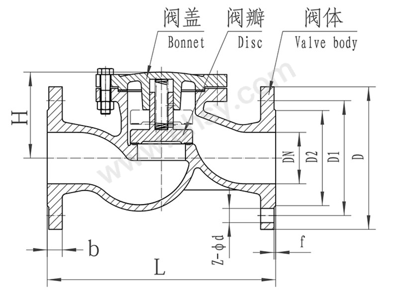 远洋阀门 升降式止回阀，H41T-16，DN125，铸铁阀体，法兰连接【多少钱 规格参数 图片 采购】-西域