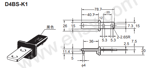 欧姆龙/OMRON 限位开关配套插销，D4BS-K1 售卖规格：1个【多少钱 规格参数 图片 采购】-西域