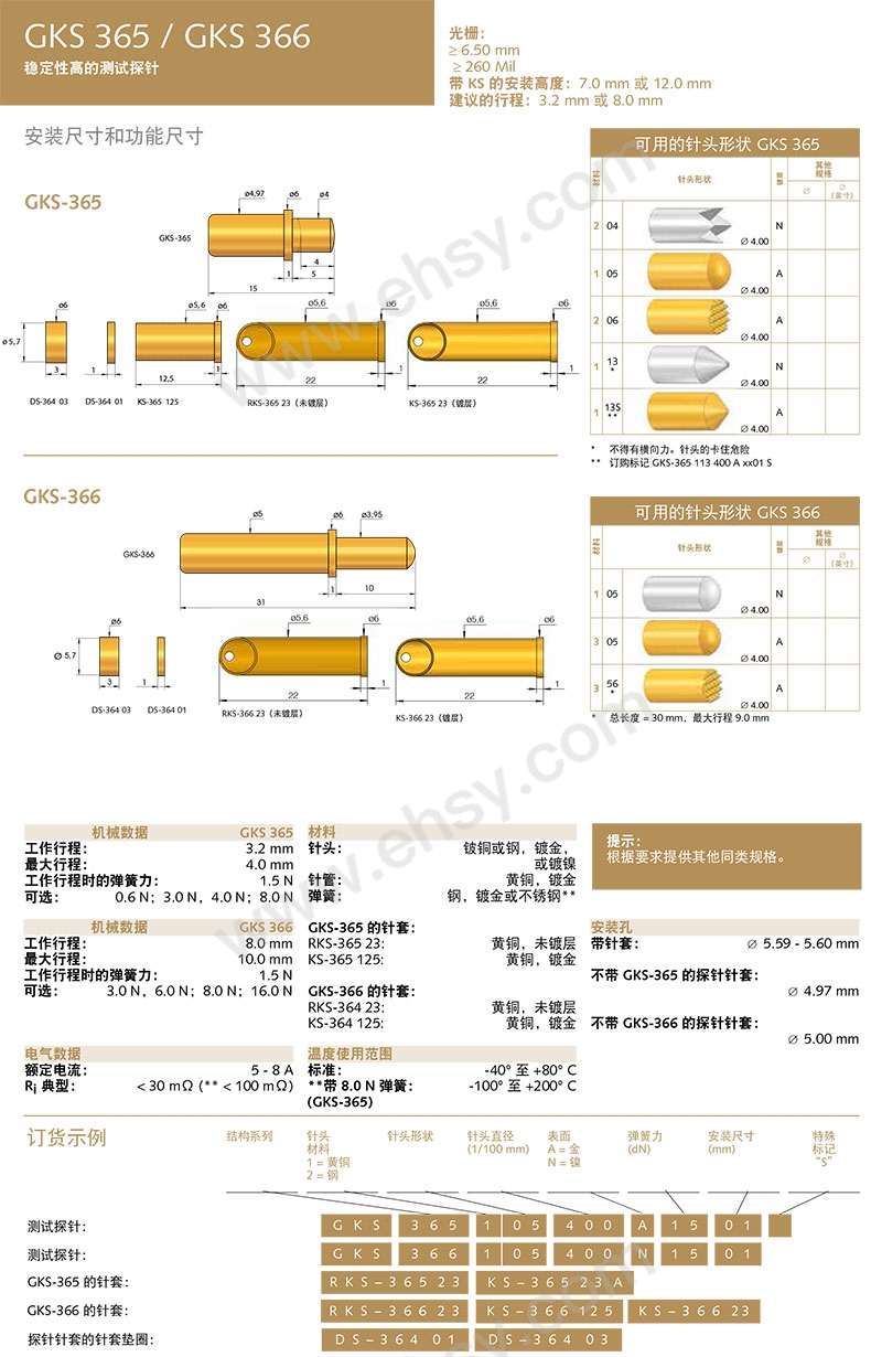 英冈/INGUN 探针针套，RKS-365 23（最小起订量20支）【多少钱 规格参数 图片 采购】-西域