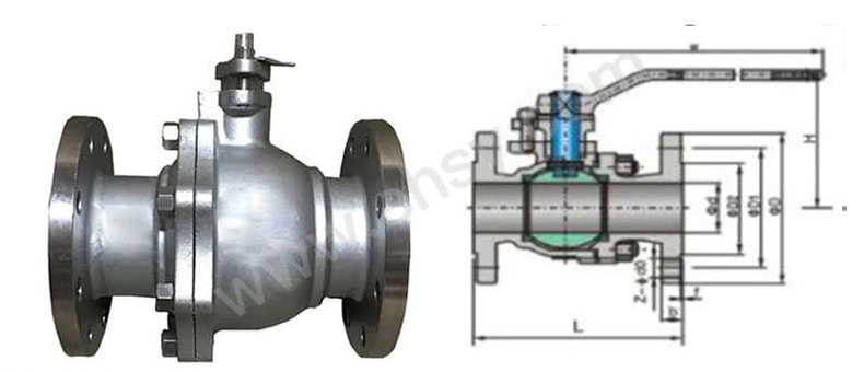 远洋阀门 304不锈钢四氟密封法兰球阀，Q41F-16P DN40 法兰连接 售卖规格：1台【多少钱 规格参数 图片 采购】-西域