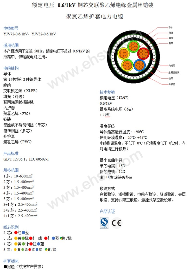 起帆 铜芯交联聚乙烯绝缘金属丝铠装聚氯乙烯护套低压电缆，YJV32-0.6/1kV-4*95+1*50 售卖规格：1米【多少钱 规格参数 图片 采购】-西域