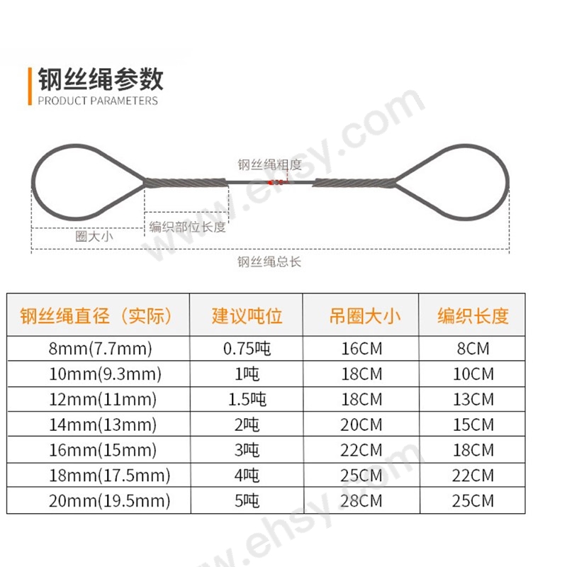 狼山,钢丝绳,插编钢丝绳子吊起重工具油性钢丝绳Φ15mm L=16m 6×37+1-1770MPa,销售单位：根【多少钱 规格参数 图片 采购】-西域