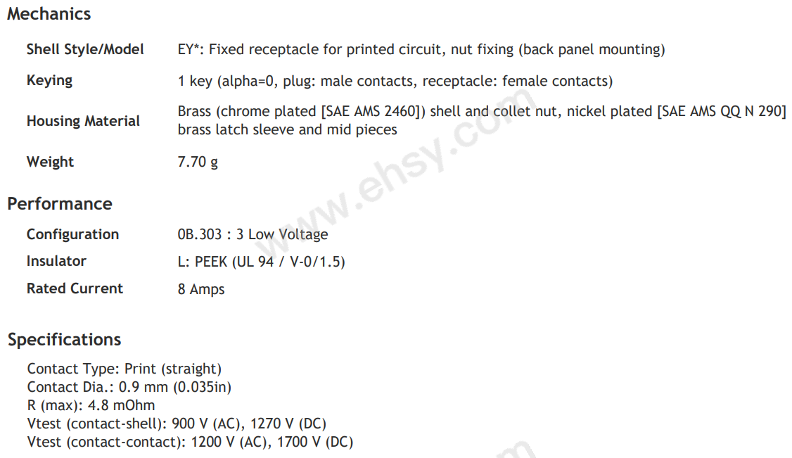 LEMO 连接器，EYG.0B.303.CLN【多少钱 规格参数 图片 采购】-西域