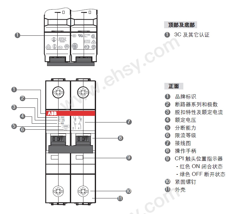 ABB 微型断路器 S204 4P 100A C型 S204-C100【多少钱 规格参数 图片 采购】-西域