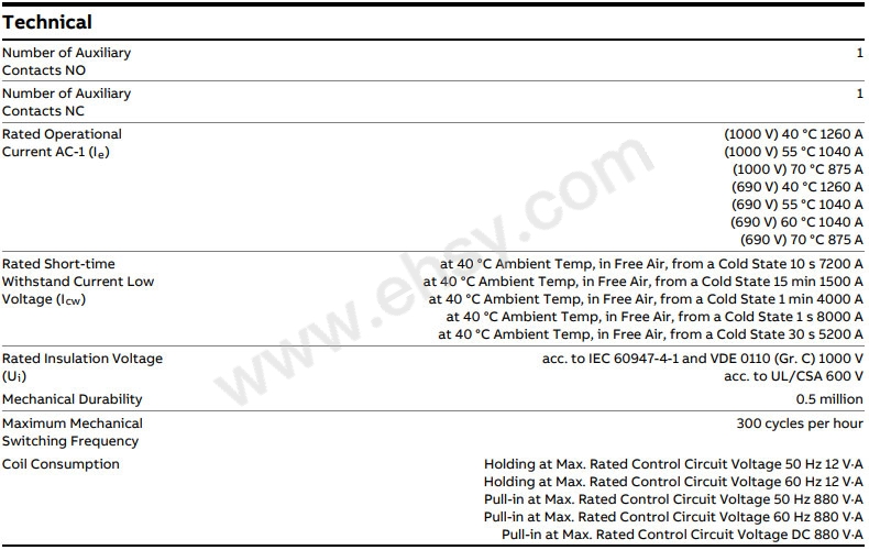 ABB 交/直流通用线圈接触器，AF1250-30-11（250-500VAC/DC）【多少钱 规格参数 图片 采购】-西域