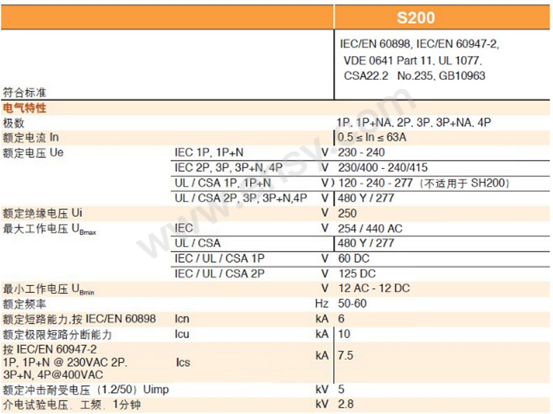 ABB 微型断路器 S204 4P 63A C型，S204-C63 10113695 售卖规格：1个【多少钱 规格参数 图片 采购】-西域
