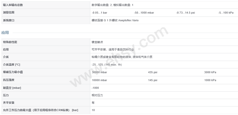 易福门/IFM 压力传感器，PI2797 售卖规格：1个【多少钱 规格参数 图片 采购】-西域