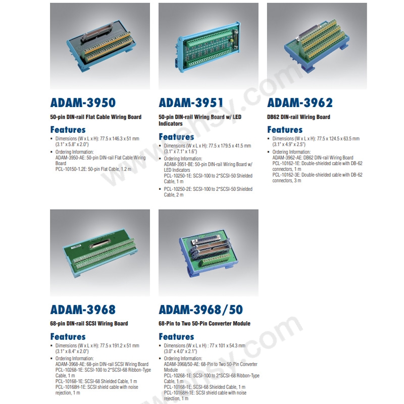 研华Advantech 采集卡端子接线板，ADAM-3968【多少钱 规格参数 图片 采购】-西域