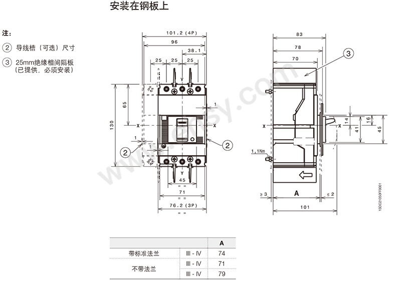 ABB 塑壳断路器，Tmax XT系列固定式热磁，XT1C160 TMD32-450 FF 3P，10152522【多少钱 规格参数 图片 ...
