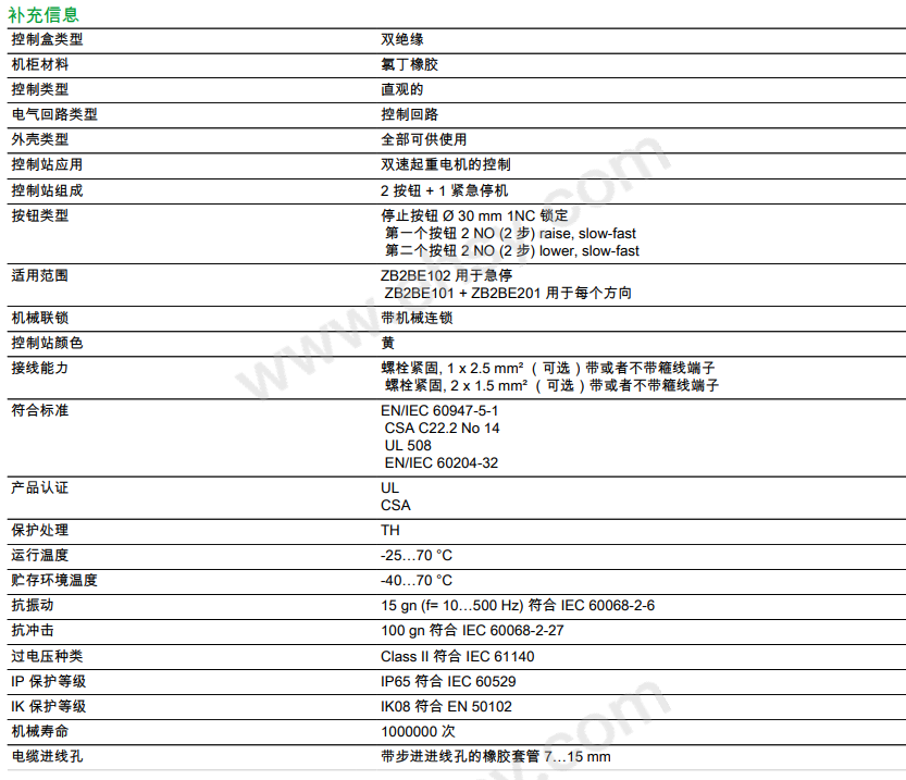 施耐德 手持式悬挂按钮盒，XACA2073 售卖规格：1个【多少钱 规格参数 图片 采购】-西域