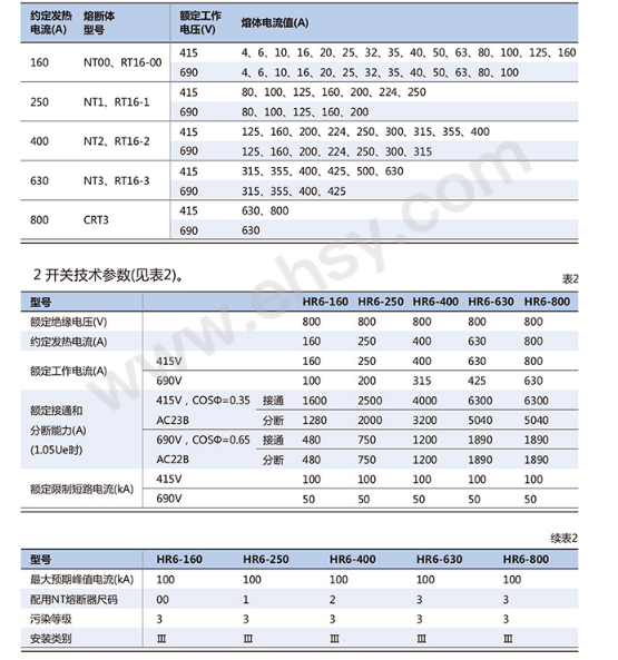 正泰/CHINT HR6熔断器式隔离开关，HR6-630/31 315A 售卖规格：1个【多少钱 规格参数 图片 采购】-西域