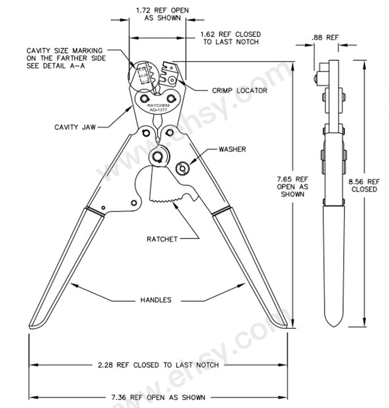 TE Connectivity/Raychem 压接钳,AD-1377-CRIMP-TOOL-3-CVTY【多少钱 规格参数 图片 采购】-西域