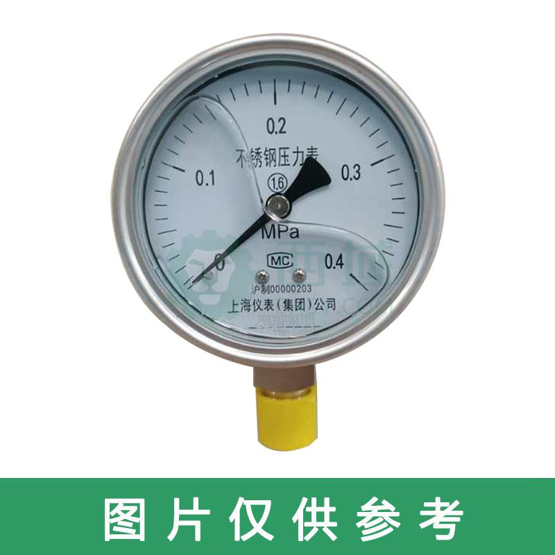 上仪 耐震压力表Y-150BFZ,304不锈钢+304不锈钢,径向不带边,Φ150,0~0.4MPa,M20*1.5,硅油【多少钱 规格参数 图片 采购】-西域