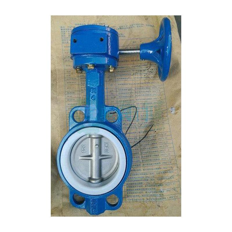 日高 蜗轮蜗杆四氟密封对夹蝶阀，D371F-10，DN400（304阀板）【多少钱 规格参数 图片 采购】-西域