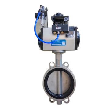 日高 不锈钢气动对夹蝶阀，D671X-16P，DN65【多少钱 规格参数 图片 采购】-西域