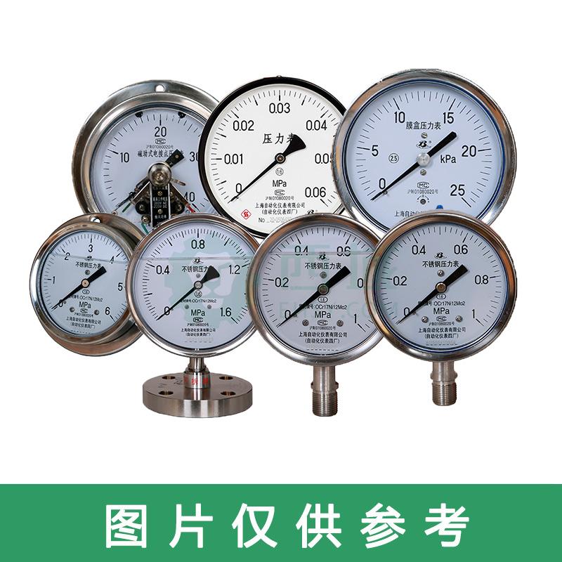 上自仪 耐震电接点压力表，YXC-100BFZ/-0.1-0.3MPa/G1/2/1.6级/表壳304+接液316/径向不带边【多少钱 规格参数 图片 采购】-西域