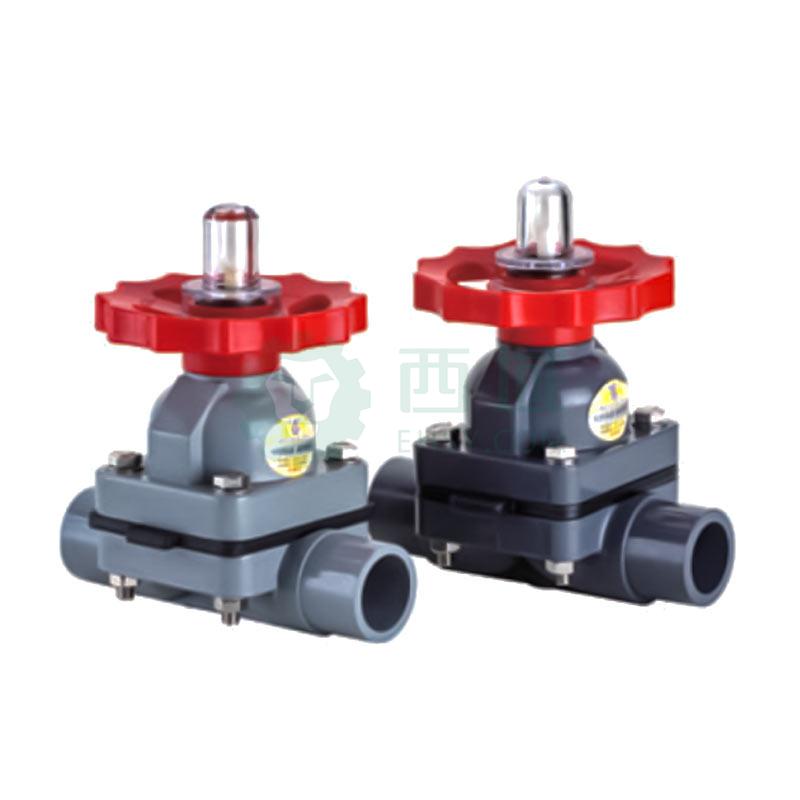 雁荡 UPVC承插式隔膜阀,公称通径DN20, 内径dn25,PN10,深灰色【多少钱 规格参数 图片 采购】-西域