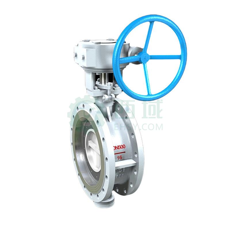 上海阀门厂 WCB法兰连接三偏心式蝶阀，蜗轮,D343H-16C DN600 售卖规格：1台【多少钱 规格参数 图片 采购】-西域