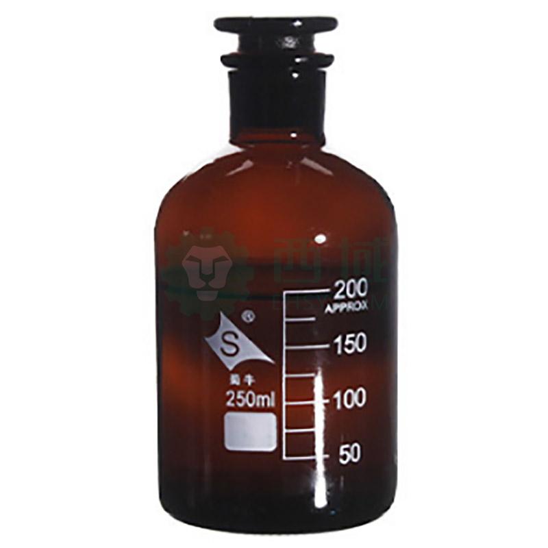 蜀牛 中性料棕小口试剂瓶(实心塞)，250ml，B-031103 售卖规格：1个【多少钱 规格参数 图片 采购】-西域