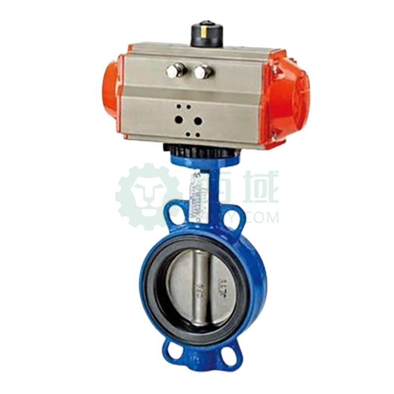 加能 QT450对夹中线气动蝶阀，D671X-10Q DN100 双作用，开关型，220V，含三联件，80℃ 售卖规格：1台【多少钱 规格参数 图片 采购】-西域