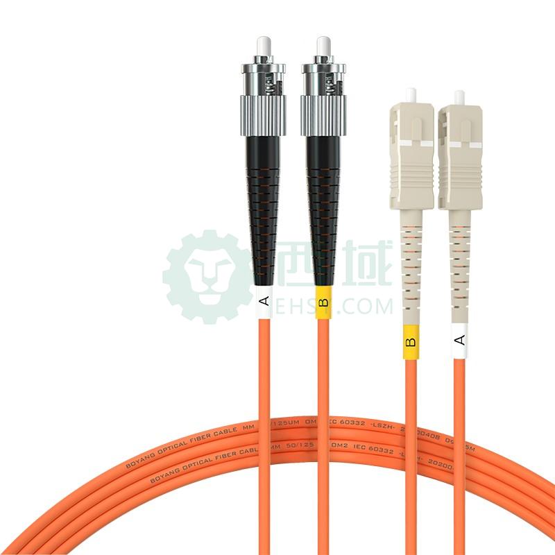 博扬 光纤跳线，光纤跳线st-sc(UPC) 15米 OM2多模双芯双工 低烟无卤外被，BY-15212MM【多少钱 规格参数 图片 采购】-西域