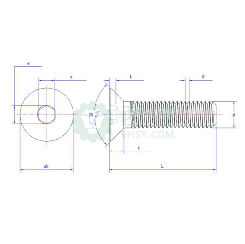 镁沃，内六角沉头螺钉，GB/T70.3 8.8级，M8X25mm，个【多少钱 规格参数 图片 采购】-西域
