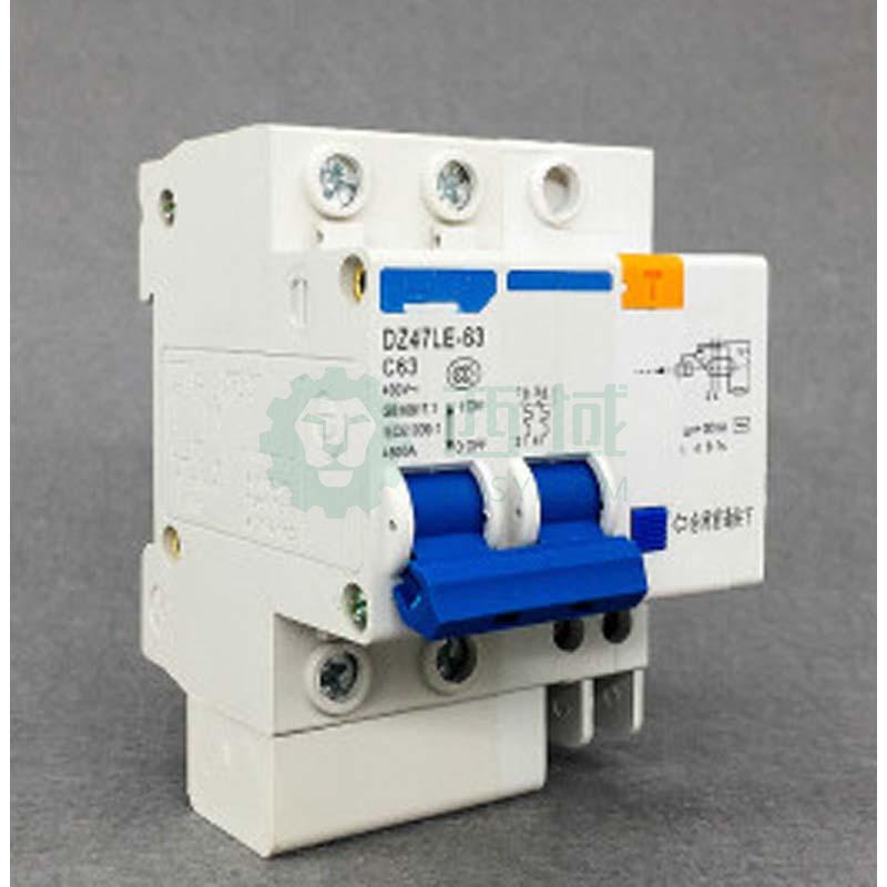 腾毅电器 漏电保护器,DZ47sLE 2P 63A【多少钱 规格参数 图片 采购】-西域