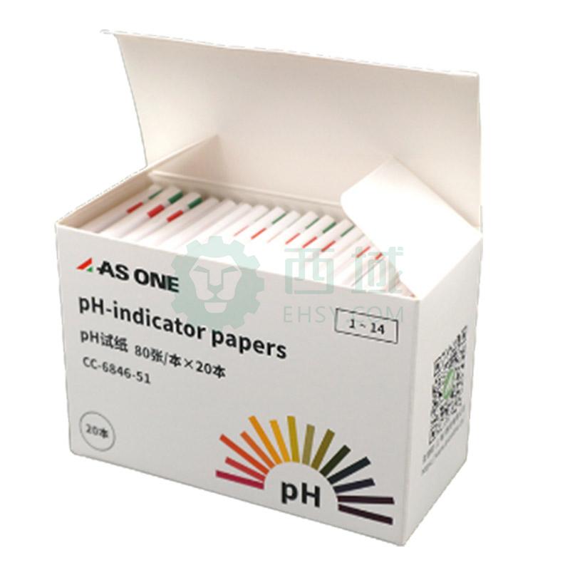亚速旺 AS ONE pH试纸 pH1-14 1盒(20本)，CC-6846-51【多少钱 规格参数 图片 采购】-西域