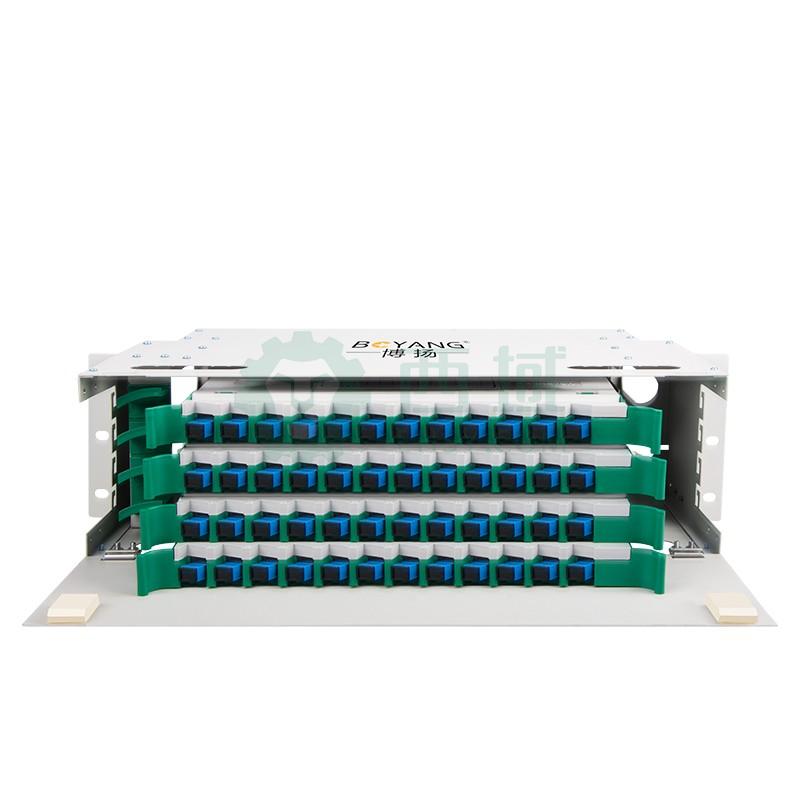 博扬 单元体满配48芯ODF光纤配线架，BY-ODF-SC-48M SC多模(50/125)推拉式光纤机架式终端盒 售卖规格：1个【多少钱 规格参数 图片 采购】-西域