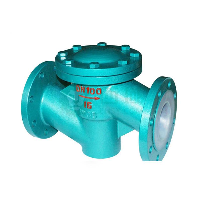 加能 WCB法兰衬氟升降式止回阀，H41F46-10C DN150 法兰连接接口公称压力10bar温度120℃ 售卖规格：1台【多少钱 规格参数 图片 采购】-西域