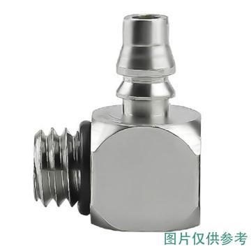 谦华智科 铜镀镍PT外螺纹款L型迷你微型宝塔直角弯头接头，微型宝塔PL6-M6,接管内径6mm，外螺纹M6 售卖规格：1个【多少钱 规格参数 ...