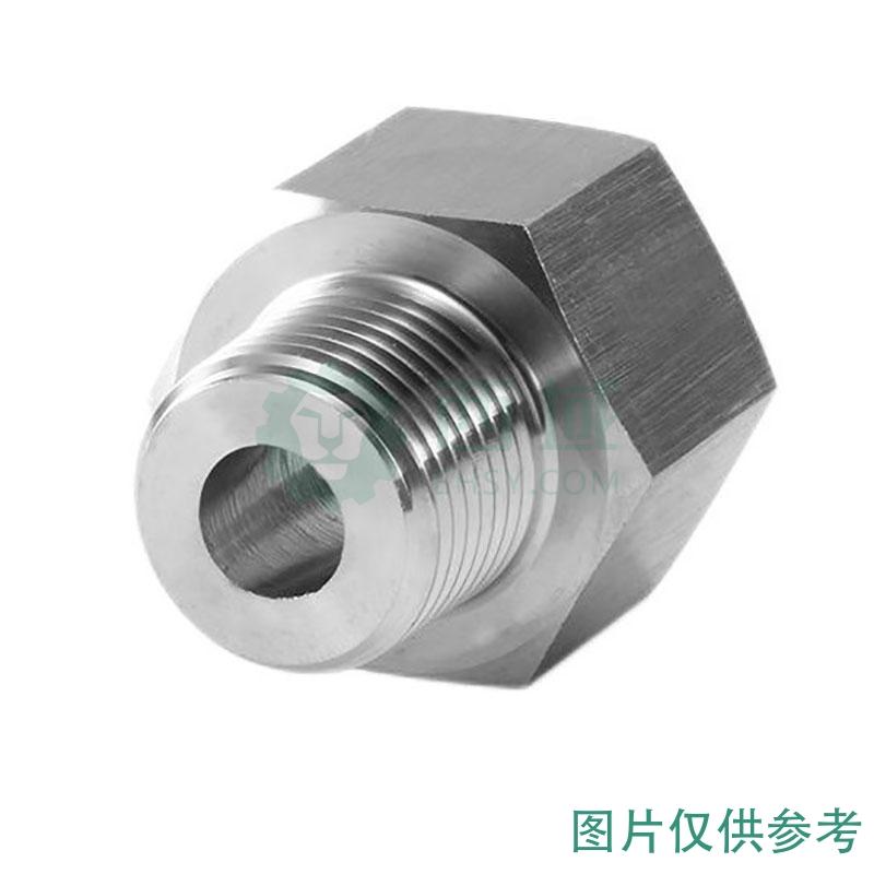 谦华智科 304不锈钢内外丝螺纹变径直通转换接头,内丝NPT1/2（4分）转外丝M20*1.5【多少钱 规格参数 图片 采购】-西域