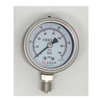 上仪 氨用耐震压力表，YA-60BFZ，轴向安装不带边，0-2.5MPa，精度等级2.5，接头螺纹:M14*1.5【多少钱 规格参数 图片 采购】-西域