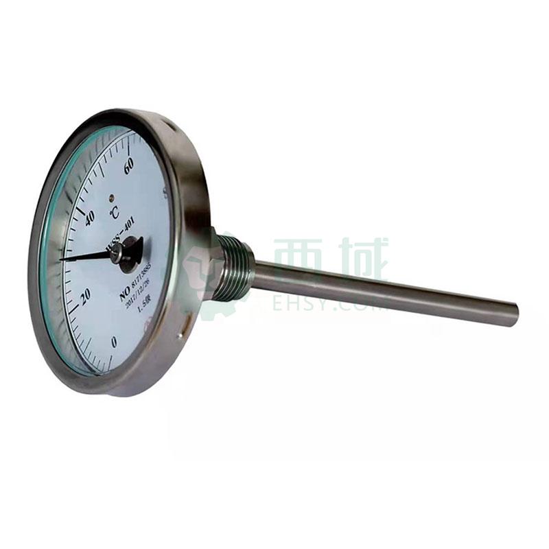 上自仪 轴向型双金属温度计，WSS-401 100mm 轴向 螺纹M27*2 304 ≤400mm【多少钱 规格参数 图片 采购】-西域