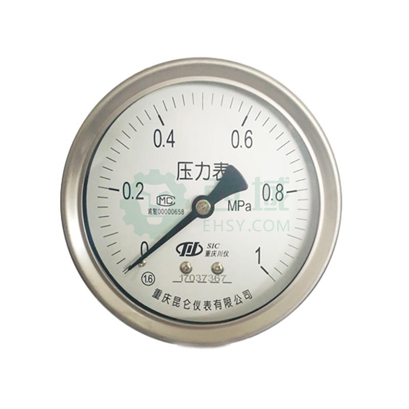 川仪 轴向不锈钢压力表，YTH-100Z,0~0.25MPa,M20×1.5,304+304 下轴向无边,1.6级 售卖规格：1盒【多少钱 规格参数 图片 采购】-西域