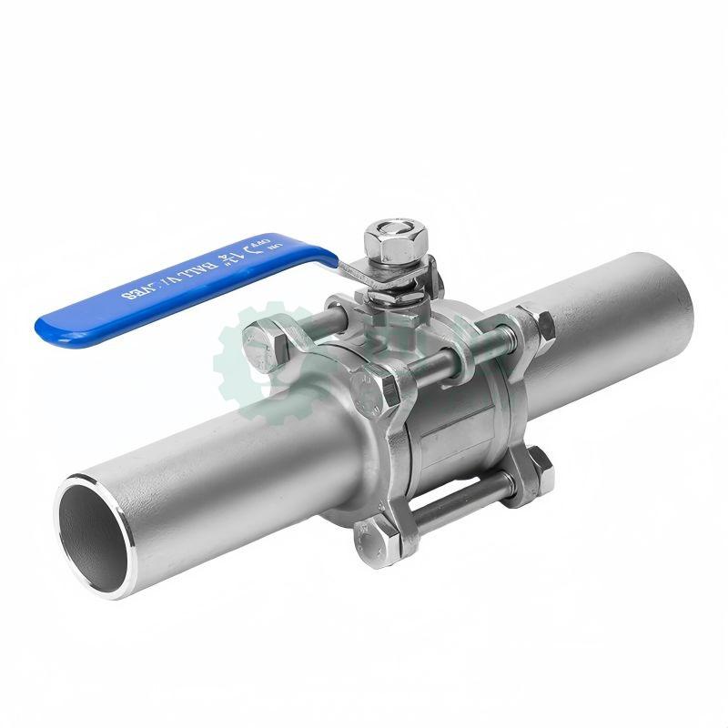 谦华智科 304不锈钢三片式加长管对焊接球阀手动切换阀，Q61F-16P-DN32:焊口外径42mm,长约262mm 售卖规格：1个【多少钱 规格参数 图片 采购】-西域